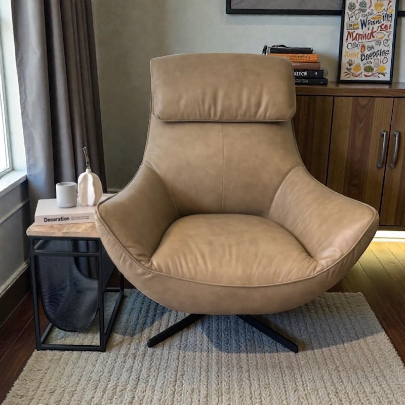 Triumph Leather Swivel Chair by Ger Gavin Interiors